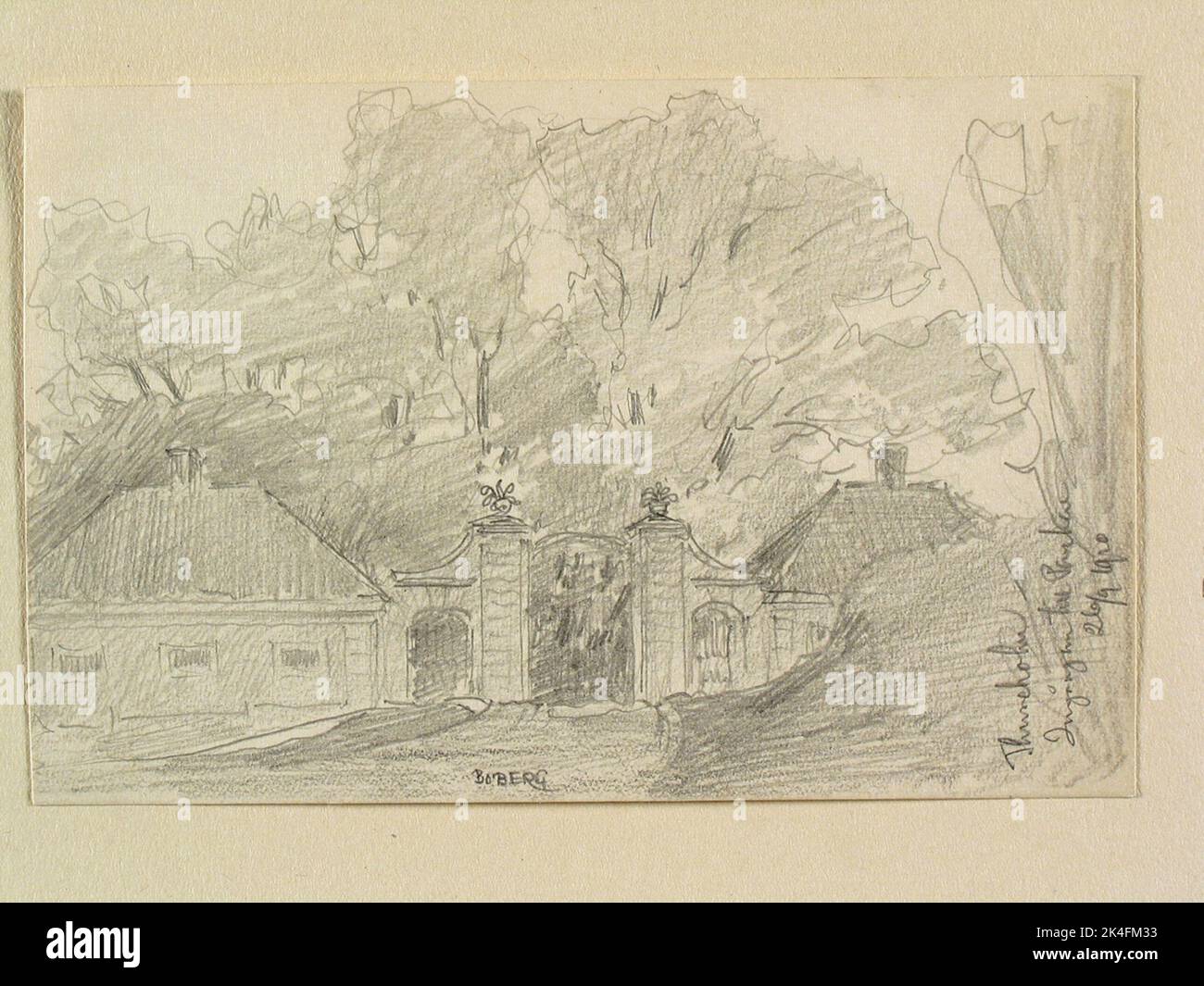 Drawing by Ferdinand Boberg. Södermanland, Hölebo hd., Trosa Landsflg ...