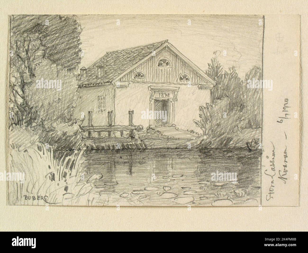 Drawing by Ferdinand Boberg. Närke, Grimstens o Sundbo hd., Bodarne sn ...