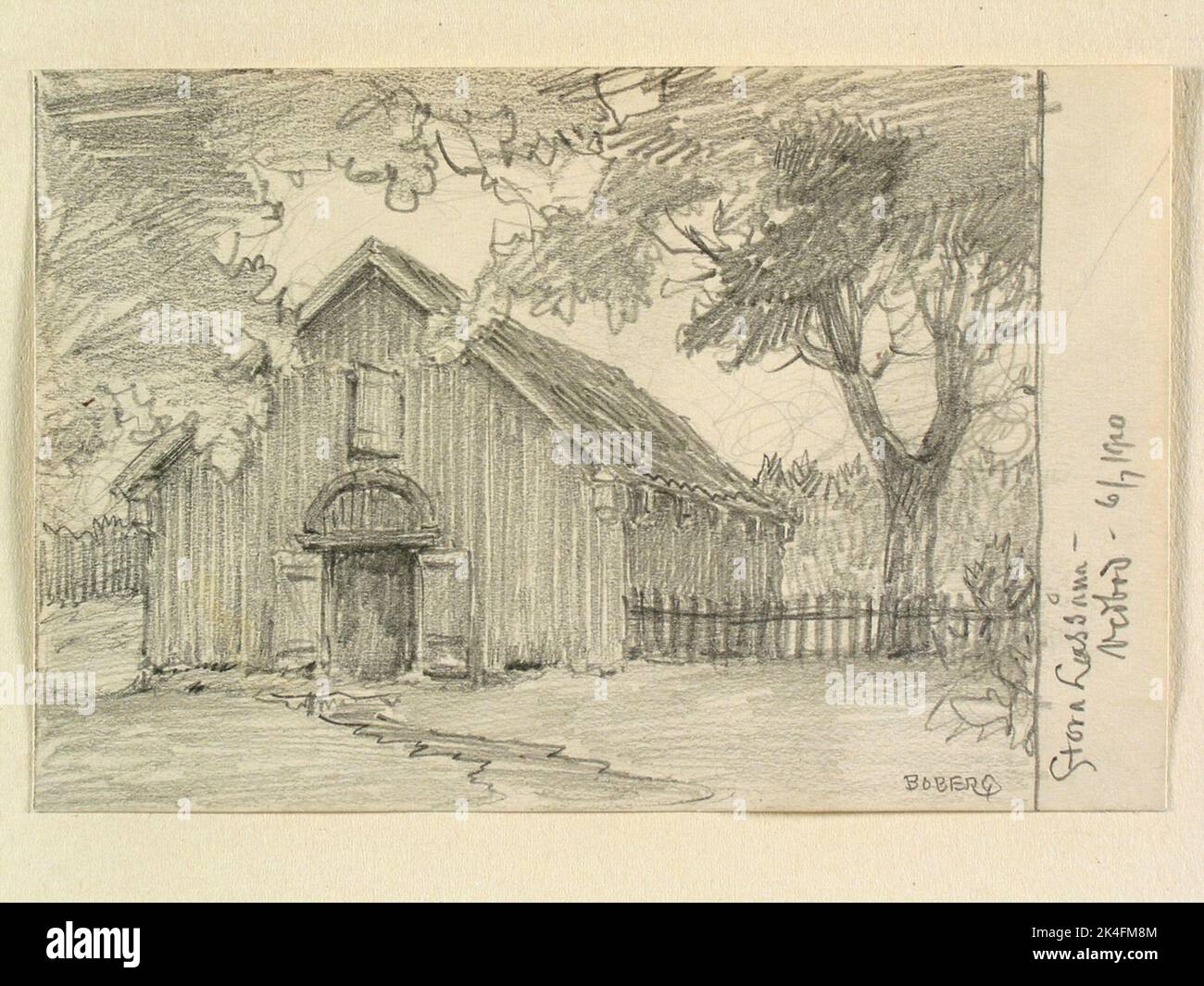 Drawing by Ferdinand Boberg. Närke, Grimstens o Sundbo hd., Bodarne sn ...