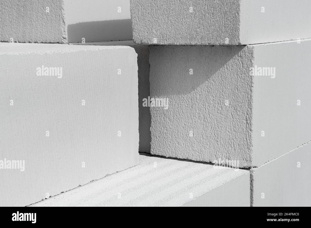 concrete blocks prepared for building. Aerated lightweight building ...