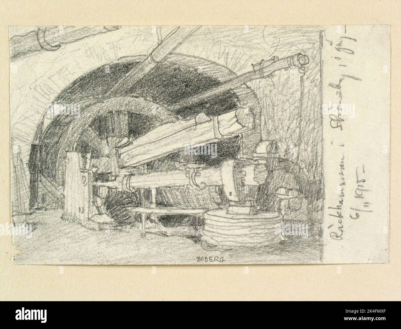 Drawing by Ferdinand Boberg. Uppland, Örbyhus hd., Tolfta sn ...