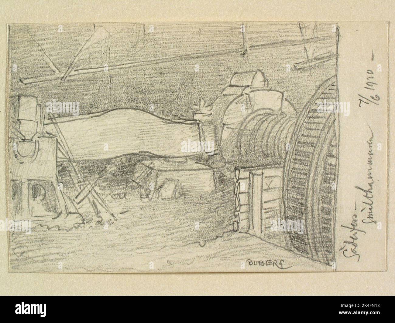 Drawing by Ferdinand Boberg. Uppland, Örbyhus hd., Söderfors sn ...