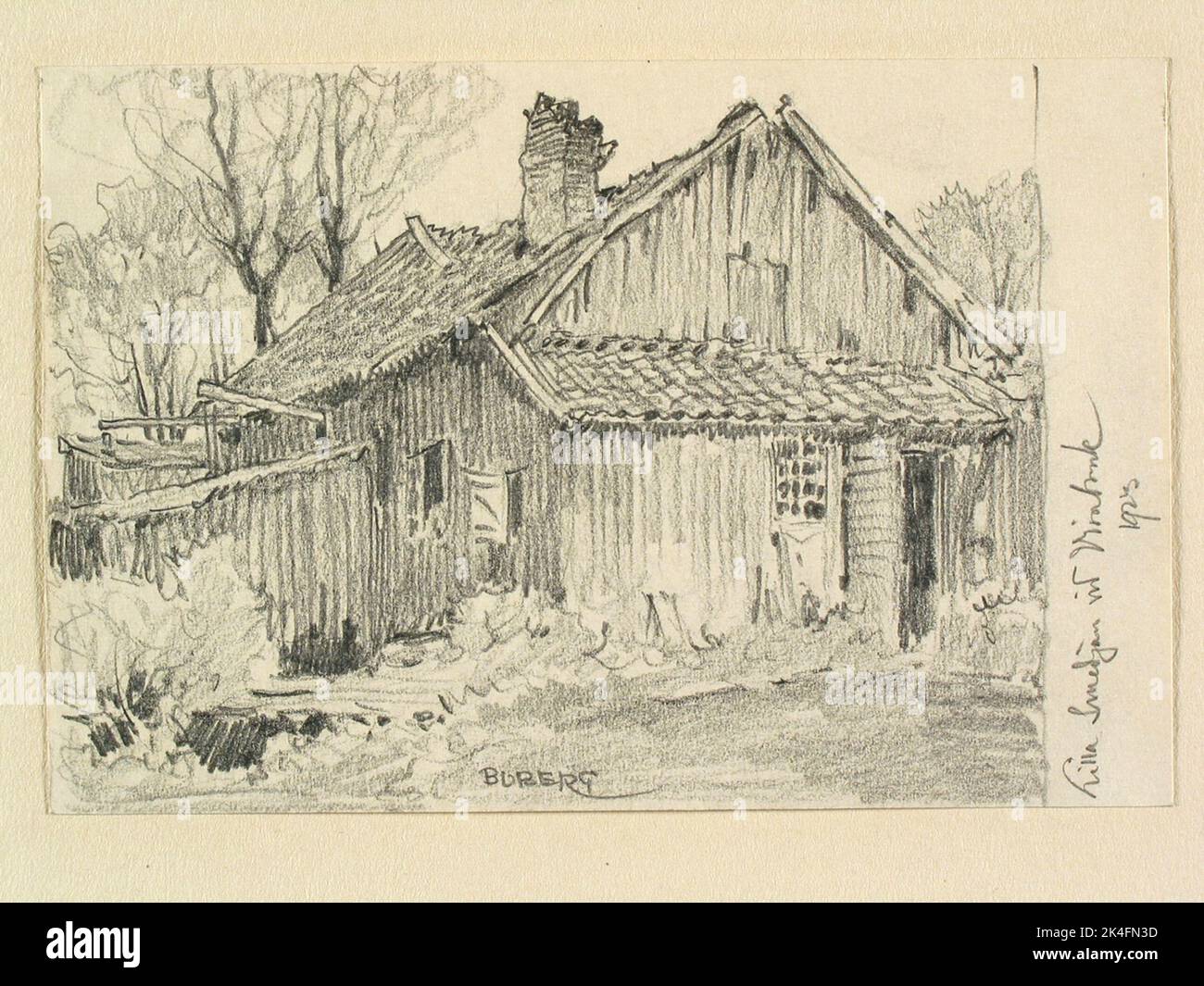 Drawing by Ferdinand Boberg. Uppland, Åkers Skplg., Kulla sn., Vira ...