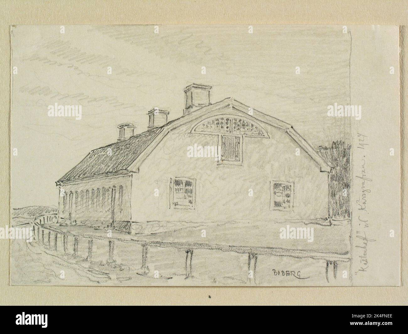 Drawing by Ferdinand Boberg. Västmanland, Old Norbergs Blg. Nordic ...