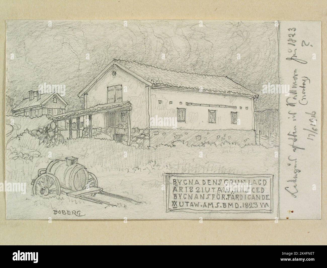 Drawing by Ferdinand Boberg. Västmanland, Old Norbergs Blg., Norbergs ...
