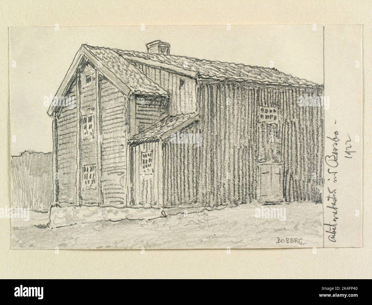 Drawing by Ferdinand Boberg. Östergötland, Bankekinds hd., Värna sn ...