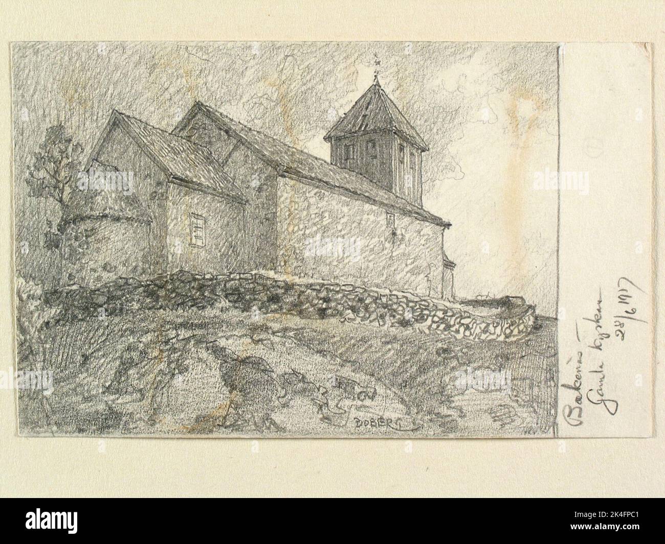 Drawing by Ferdinand Boberg. Bohuslän, Lane hd., Bokenäs sn. Nordic ...