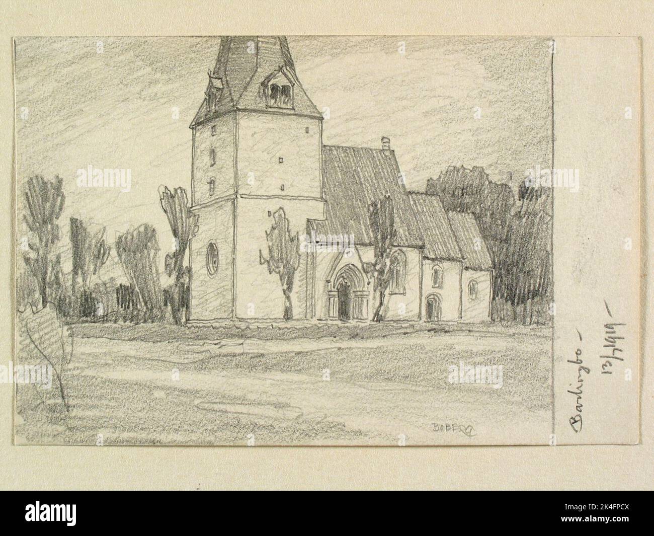 Drawing by Ferdinand Boberg. Gotland, Borlingbo K: a Nordic Stock Photo ...