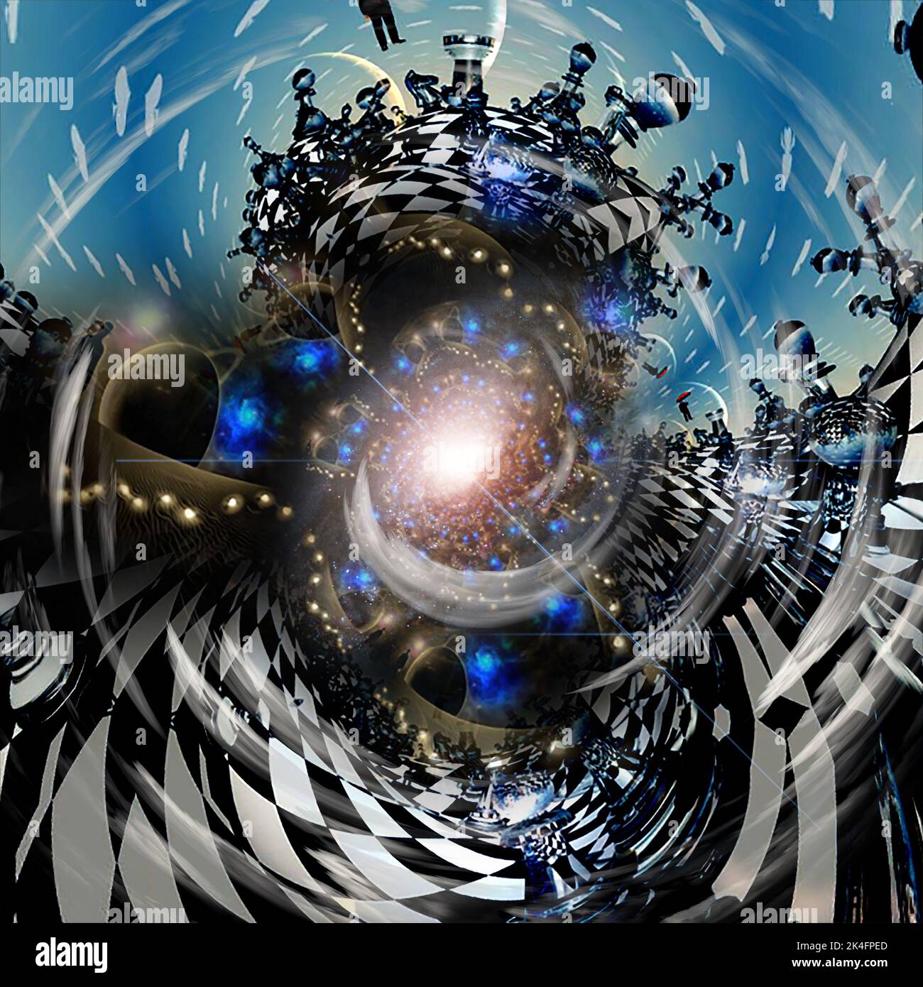 Visions of a wormhole. 3D rendering Stock Photo - Alamy