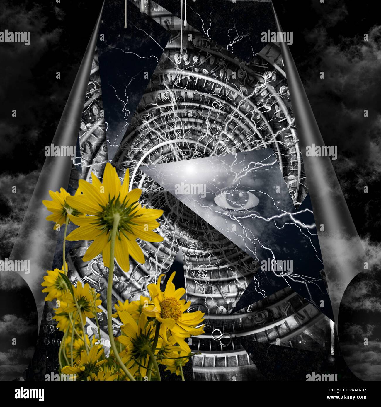 Surreal art. Shards of reality. 3D rendering Stock Photo - Alamy