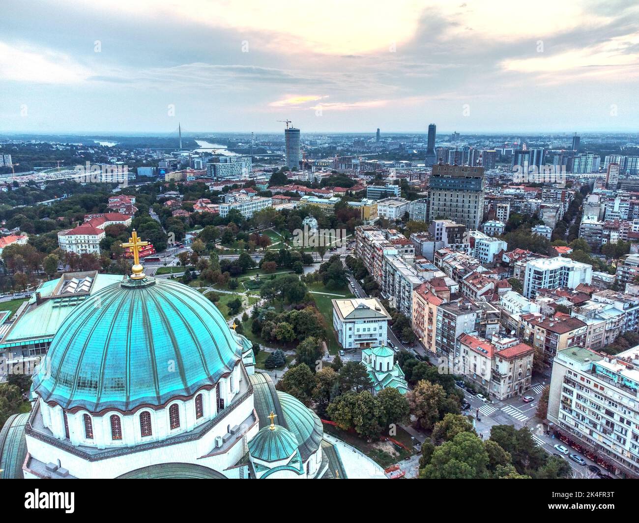 Magnificent biggest orthodox church temple of Saint Sava in Belgrade ...