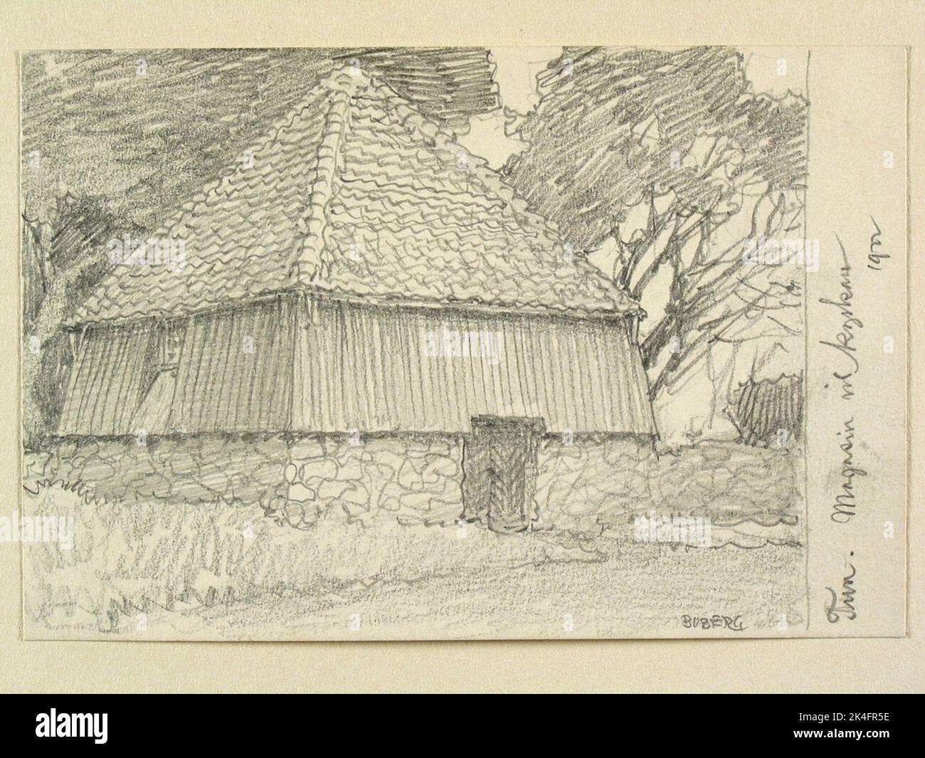 Drawing by Ferdinand Boberg. Västergötland, Åse hd., Tuns sn., Tun ...