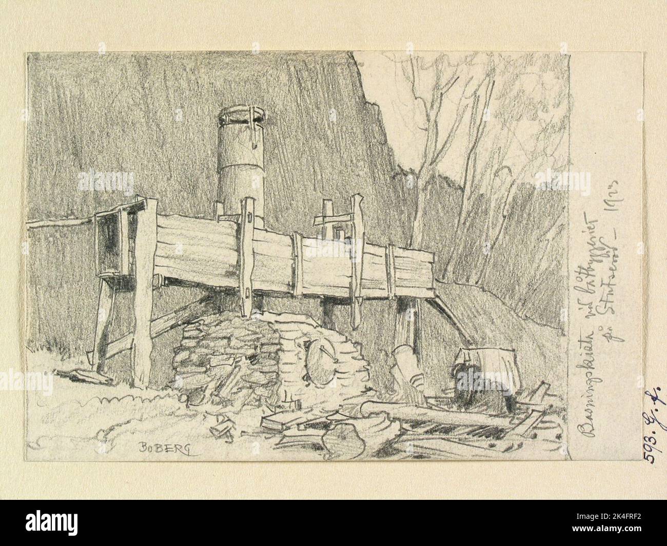 Drawing by Ferdinand Boberg. Bohuslän, Stutseröd Nordic Stock Photo - Alamy