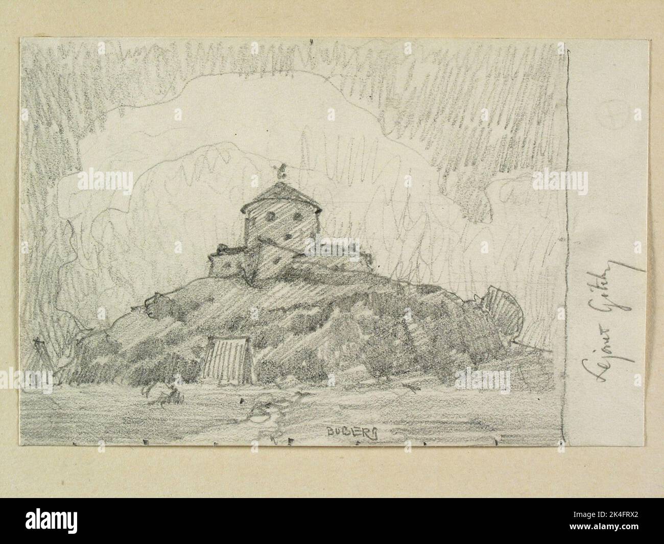 Drawing by Ferdinand Boberg. Gothenburg, Skansen Lionet Nordic Stock ...