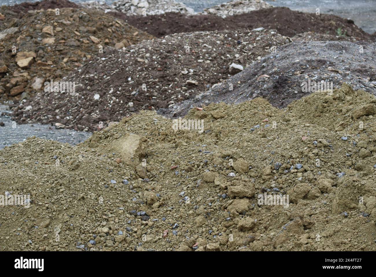 Storage site for excavated Earth Stock Photo - Alamy
