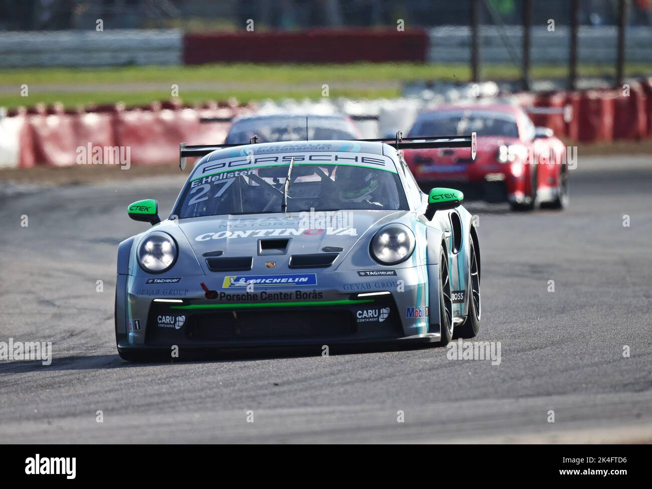 No. 27 Edvin Hellsten during Saturday's Porsche Carrera Cup in the ...