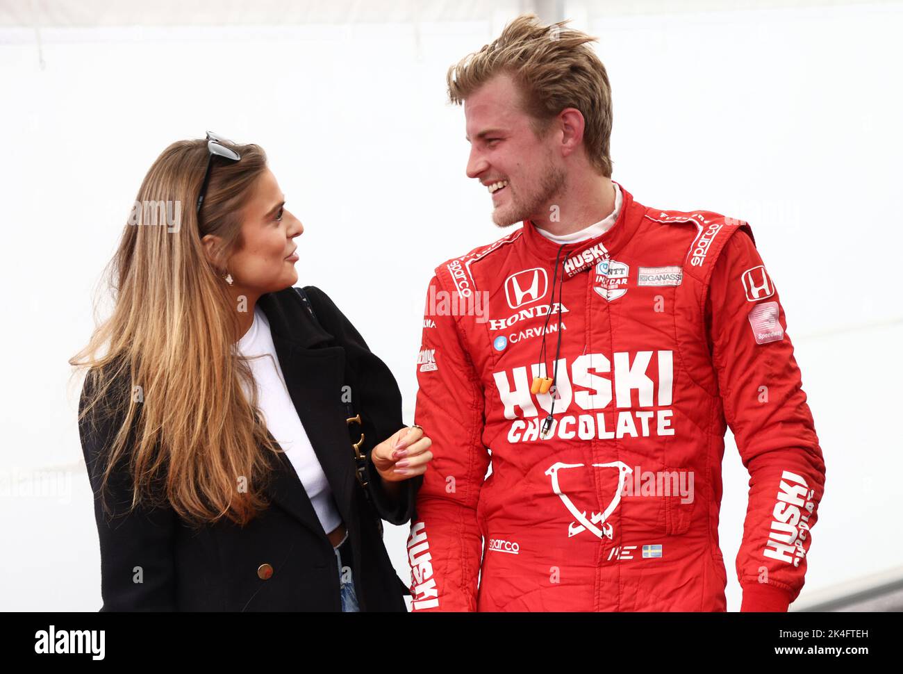 No. 8 Marcus Ericsson with his girlfriend Iris Tritsaris Jondahl ...