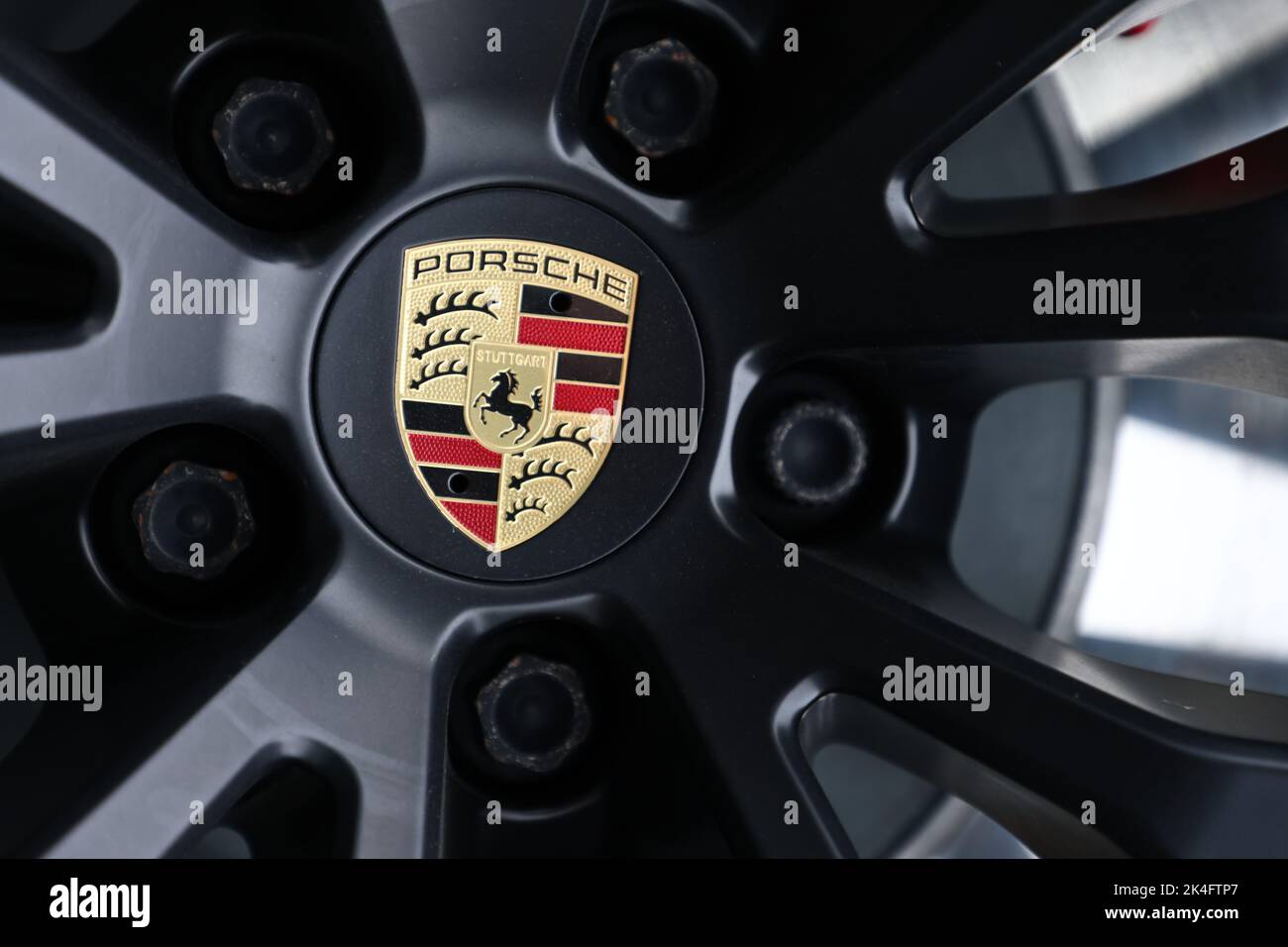 Porsche emblem during Saturday's race in the Grande Finale at Mantorp ...