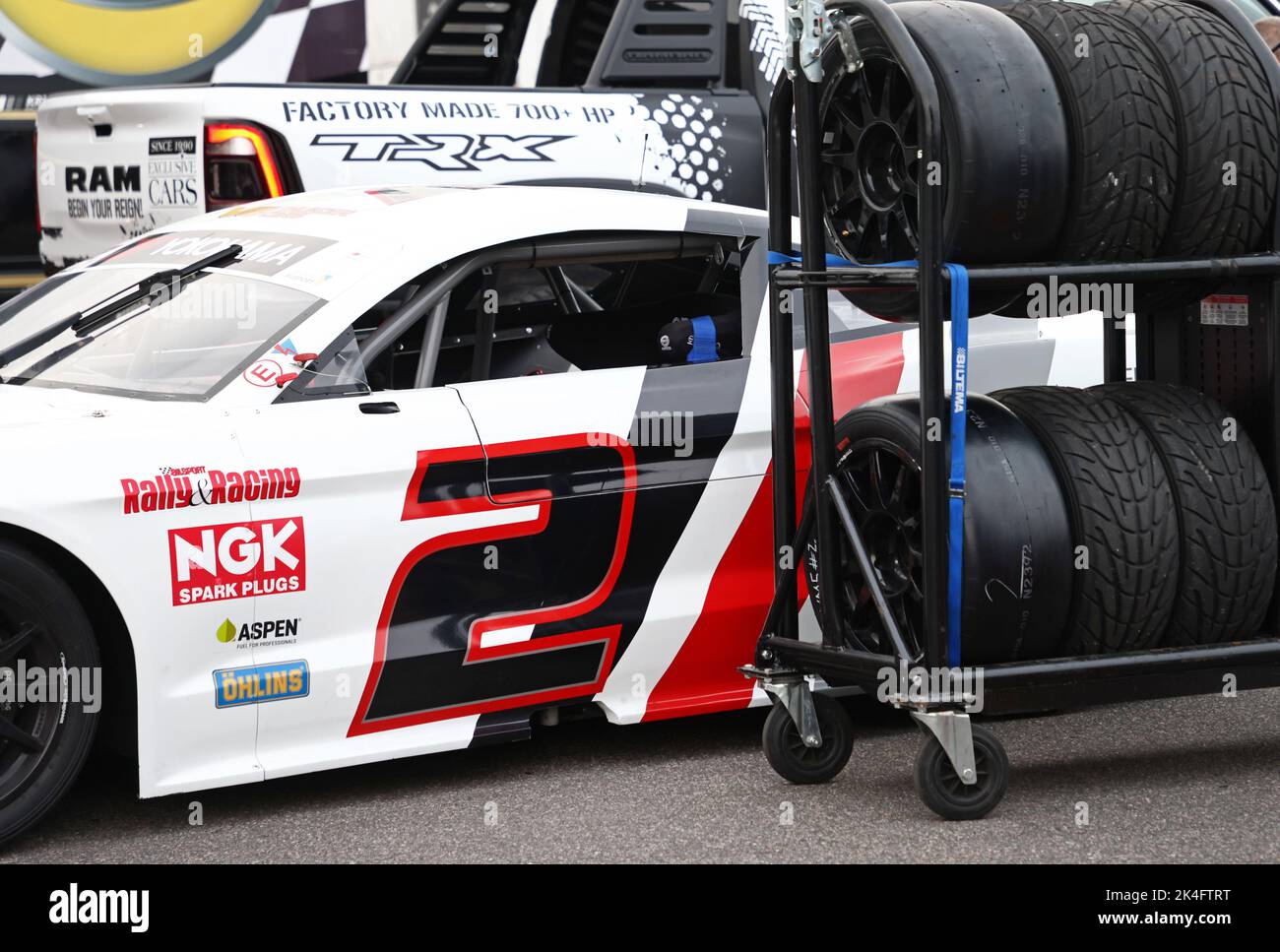 General view, here V8 Thunder Cars, during Saturday's race in the ...