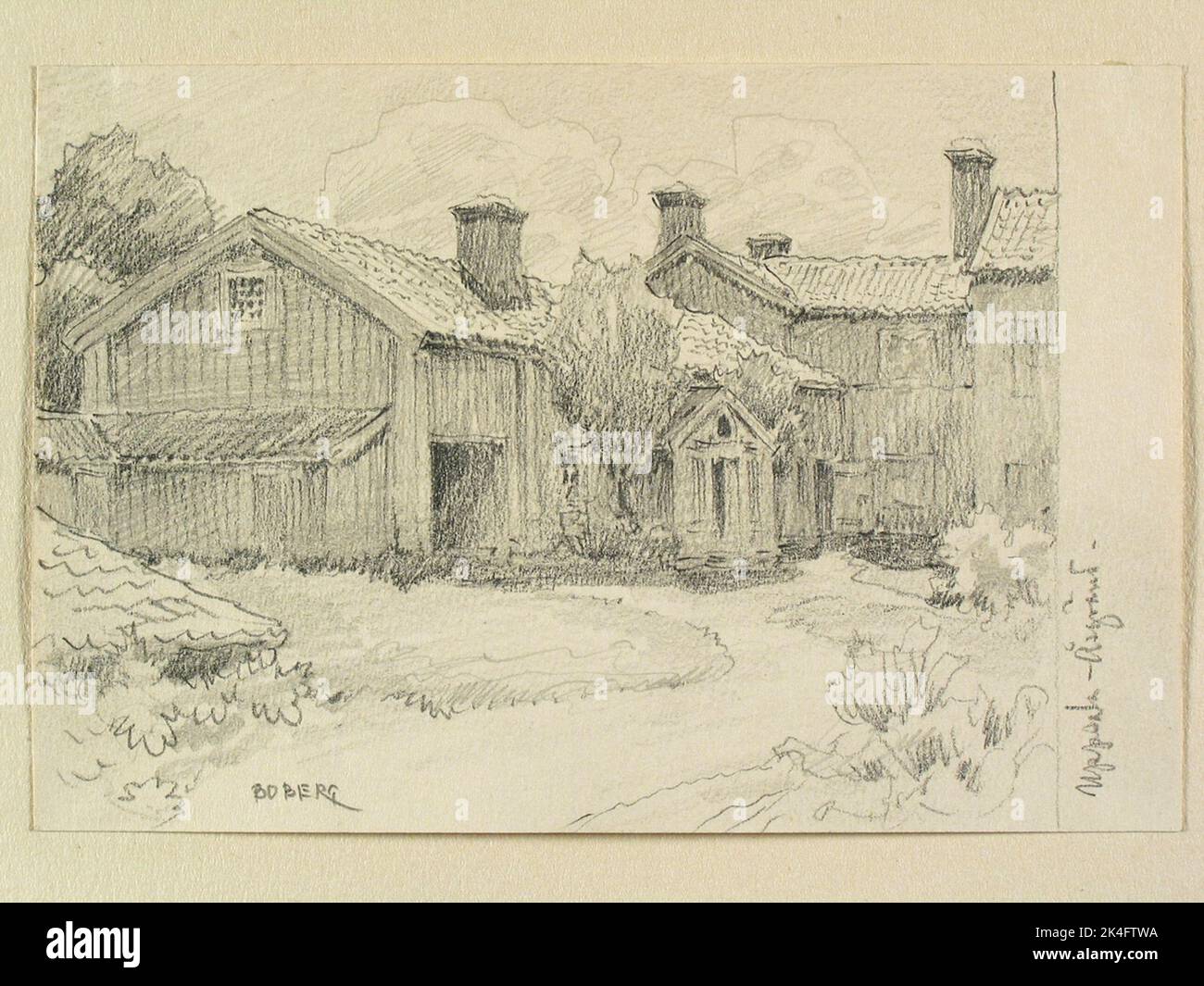 Drawing by Ferdinand Boberg. Uppsala, Åsgränd Nordic Stock Photo - Alamy