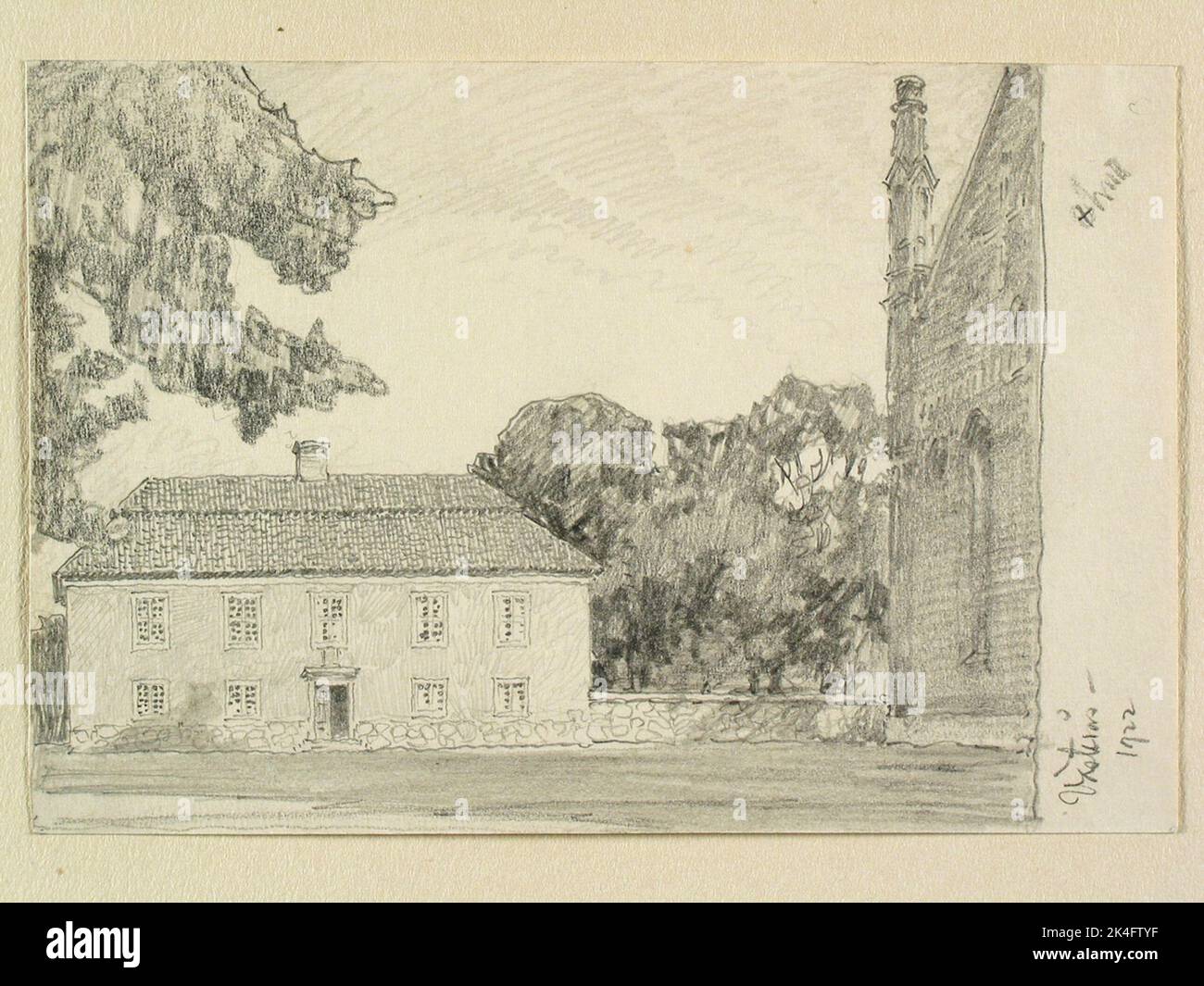 Drawing by Ferdinand Boberg. Vesterås,, Nordic Stock Photo - Alamy