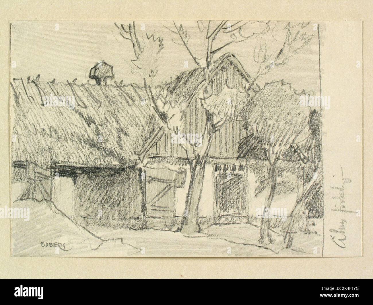 Drawing by Ferdinand Boberg. Skåne, Villand and Gärds hd., Åhus sn ...