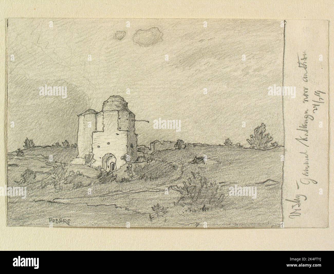Drawing by Ferdinand Boberg. Visby, Nordic Stock Photo - Alamy