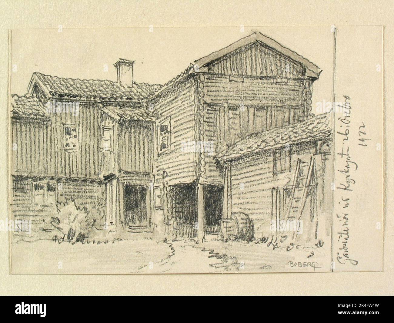 Drawing by Ferdinand Boberg. Örebro, Kyrkogatan 26 Nordic Stock Photo ...