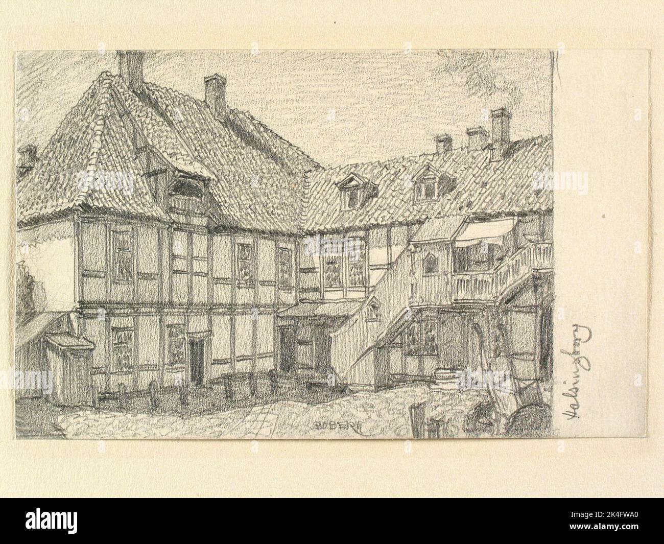 Drawing by Ferdinand Boberg. Hälsingborg Nordic Stock Photo - Alamy