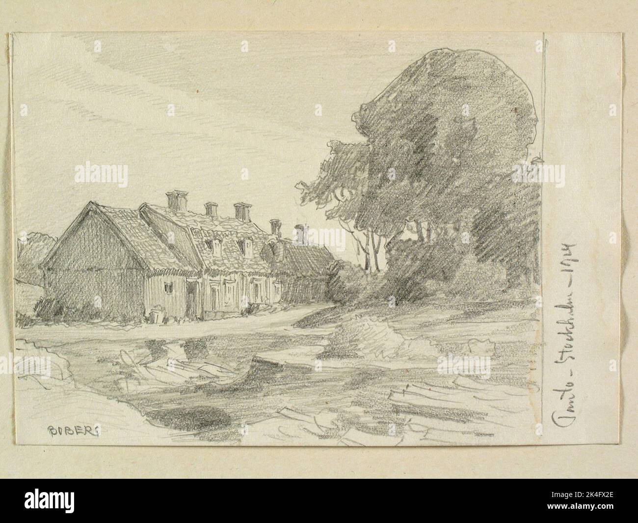 Tanto 1924 "Stockholm, Södermalm. Drawing by Ferdinand Boberg. Nordic ...