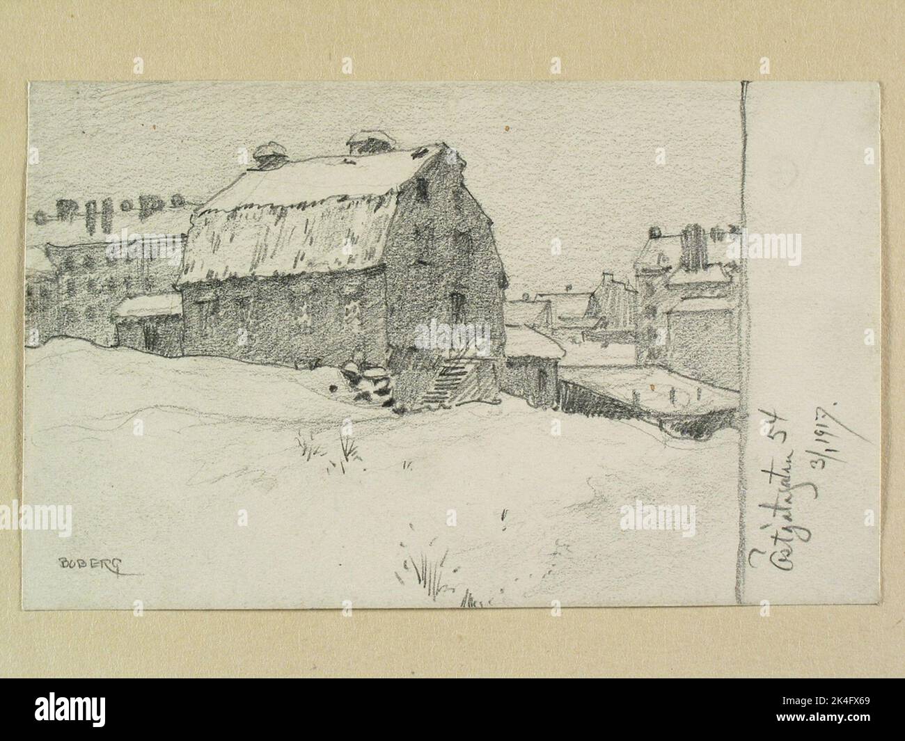 Stockholm, Södermalm, kv. Obelisk, Östgötagat. 54, Drawing by Ferdinand ...
