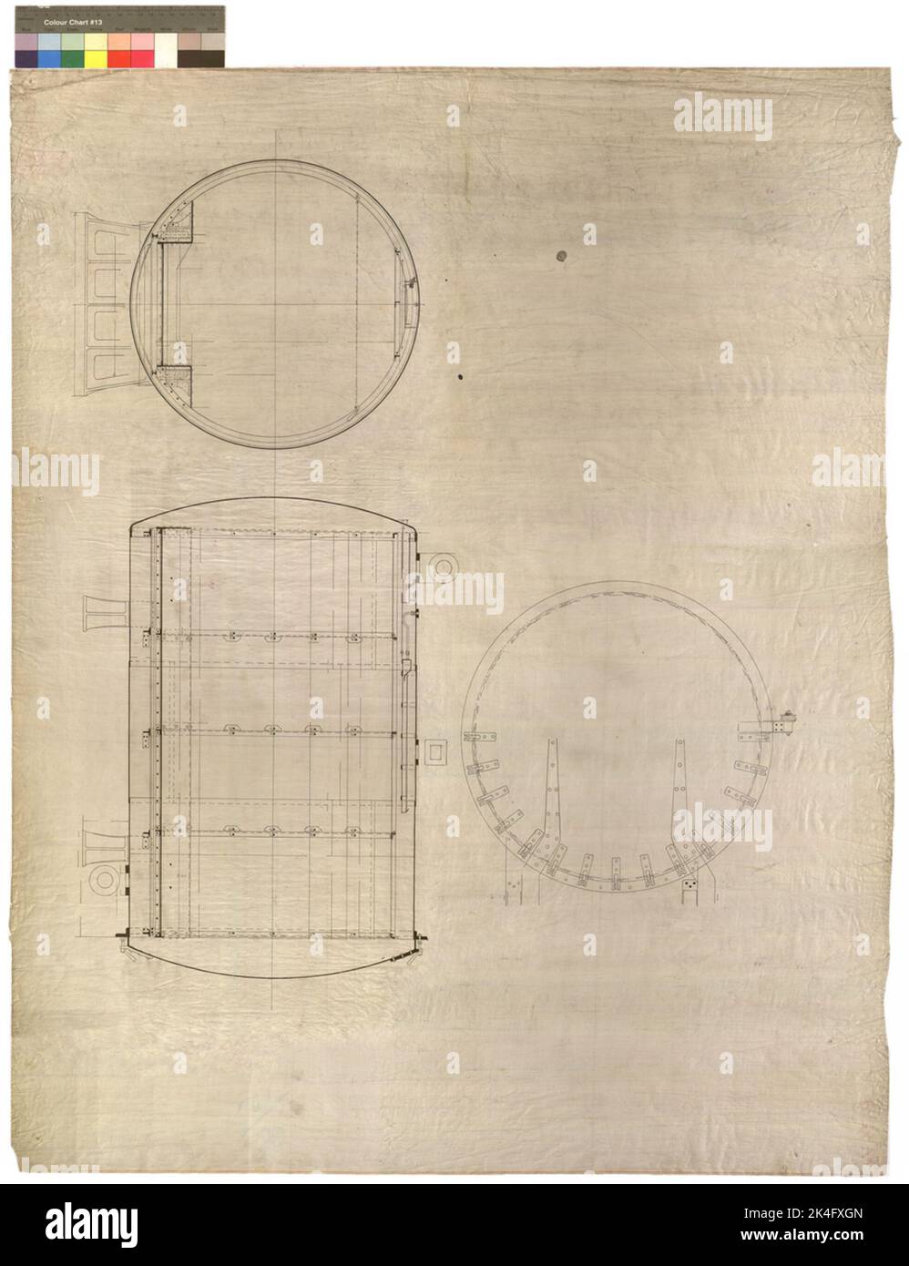 Drawing on weave over the main building of the Nordic Museum ...