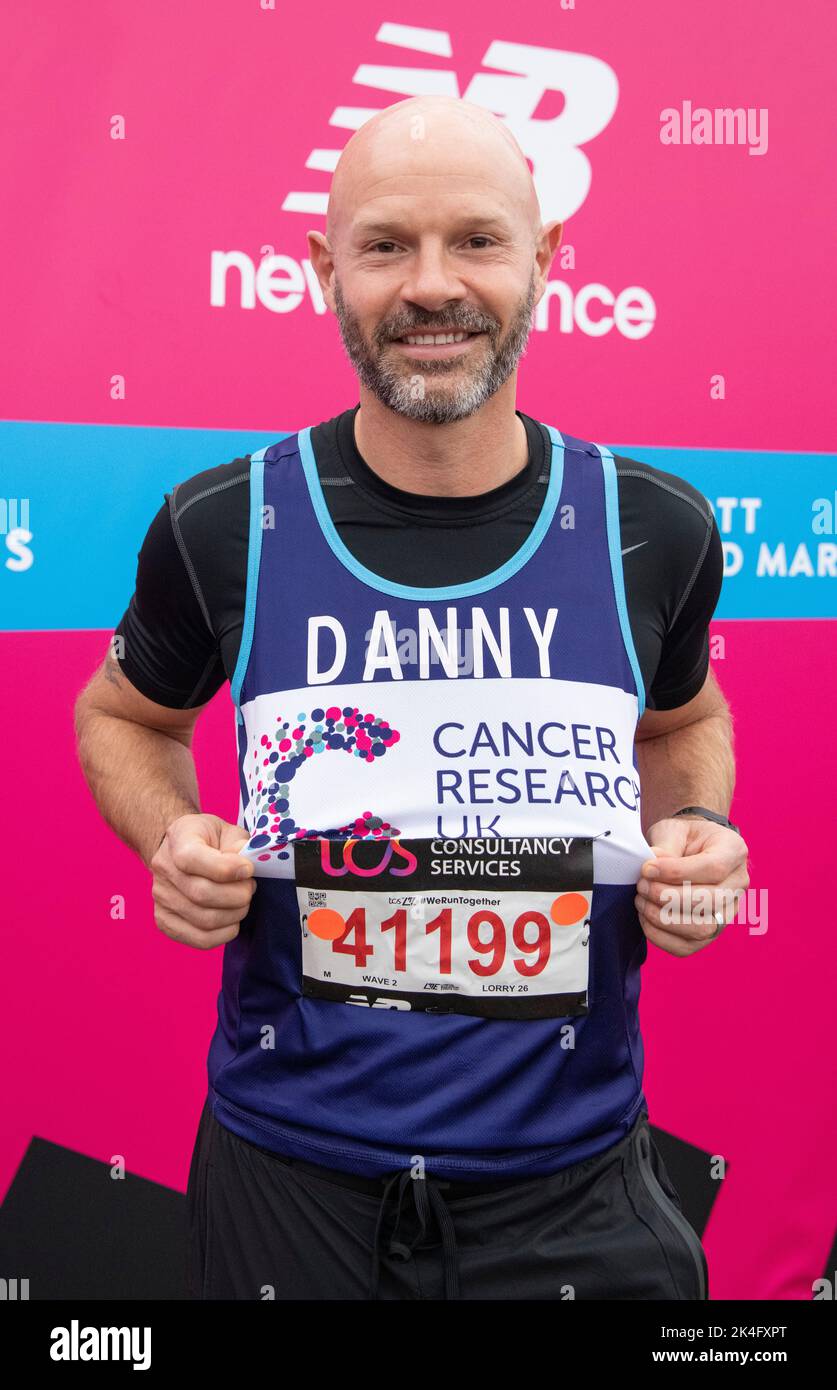 London, UK. 02nd Oct, 2022. Danny Mills at the start, competing in the ...