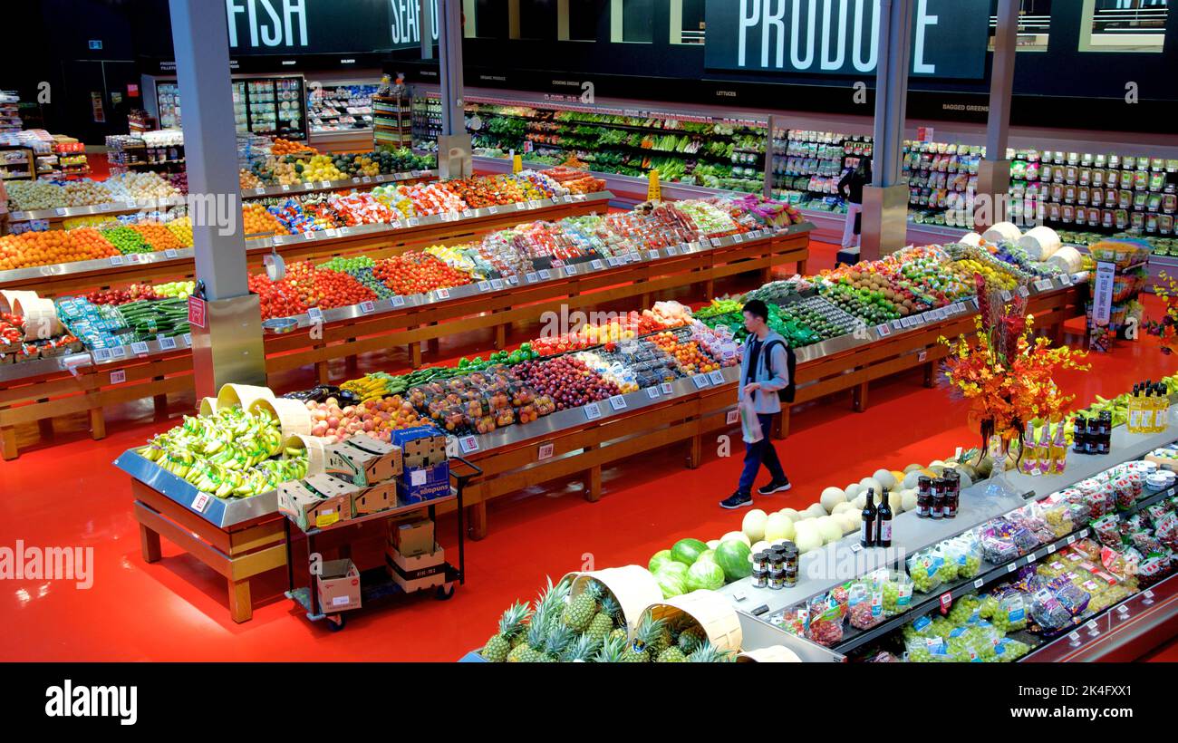 Toronto, Canada - 09-12-2022: High-angle view of a supermarket Stock ...