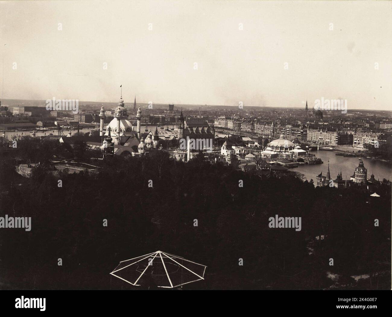 From Skansen “View from Skansen over the Stockholm exhibition in 1897 ...