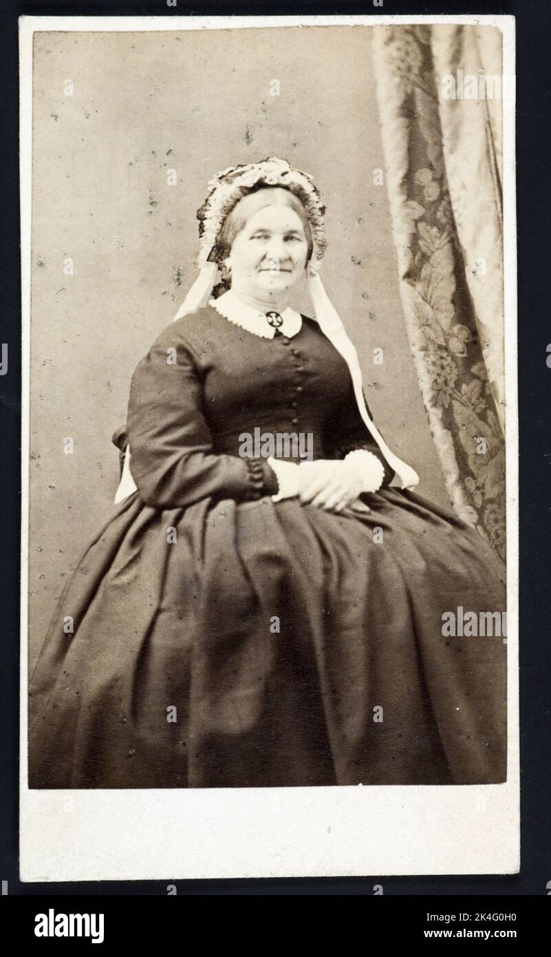 Portrait of Woman, Amalia Spaak, born Hasselgren.visitkort from Anna ...