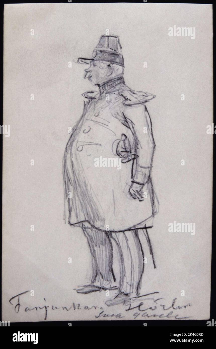 Portrait on an old fancier ". Pencil drawing by Fritz von Dardel Nordic ...