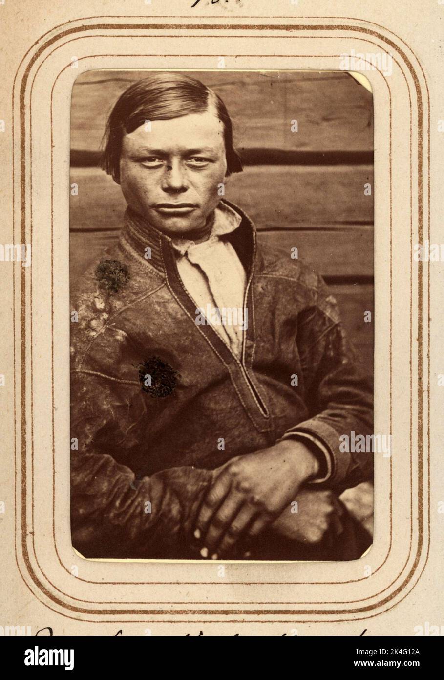 Portrait of Pava Lars Nilsson Tuorda, 24 years, Tuorpons Sami village ...