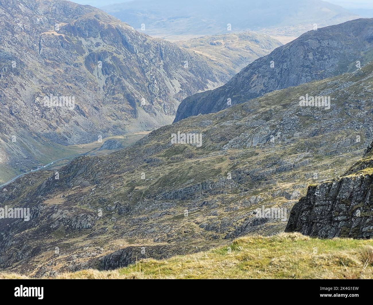 Curves, troughs and textured Mountain Peaks Stock Photo - Alamy