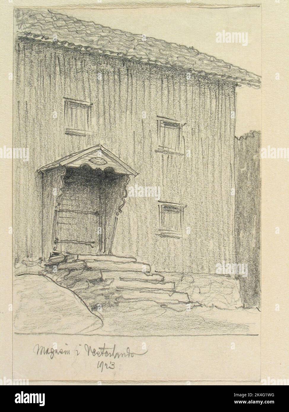 Bohuslän, Västerlanda. Magazine. Drawing of Ferdinand Boberg Nordic ...