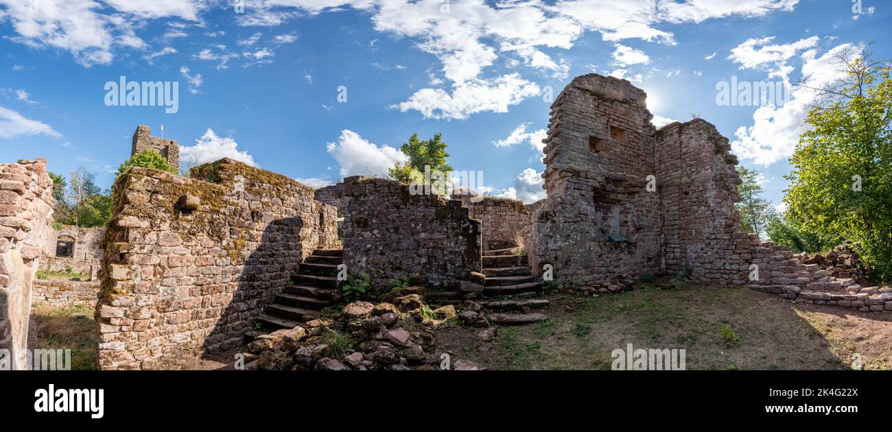 View of the castle ruins Haut-Barr Stock Photo - Alamy