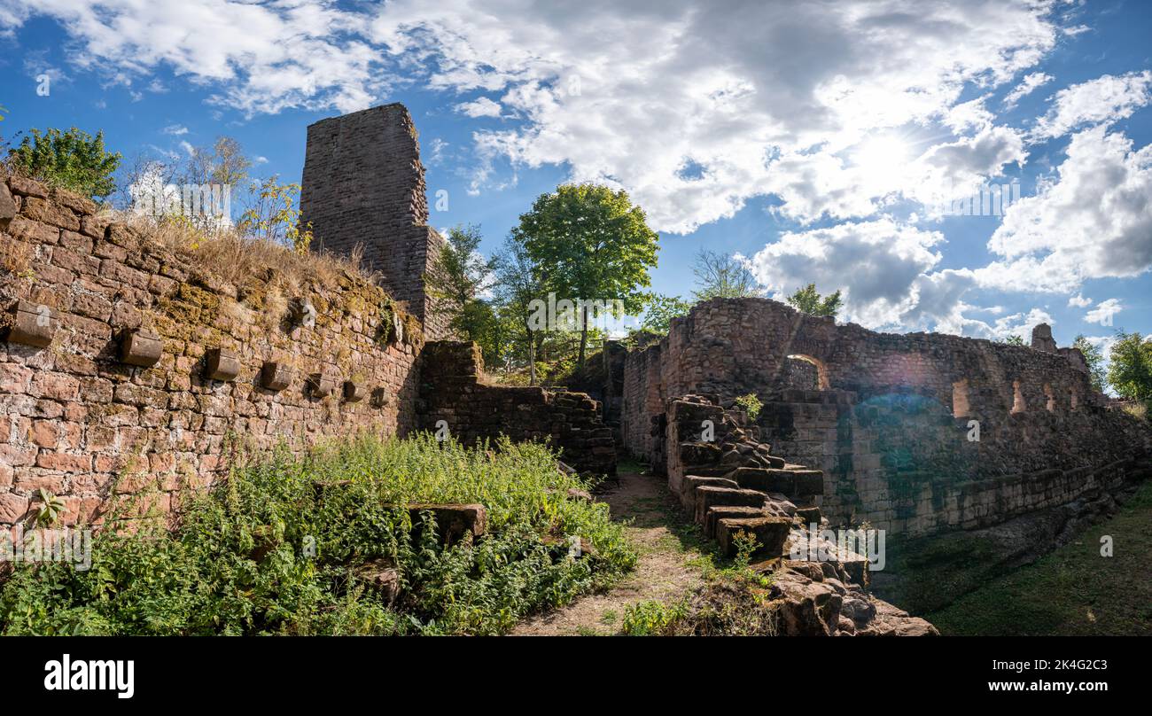 View of the castle ruins Haut-Barr Stock Photo - Alamy