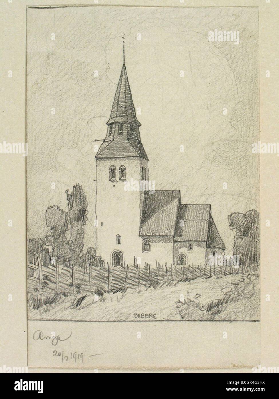 Drawing by Ferdinand Boberg. Gotland, Anga K: a Nordic Stock Photo - Alamy