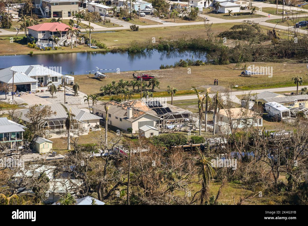 Sanibel Island, United States. 01st Oct, 2022. Aerial views of the ...