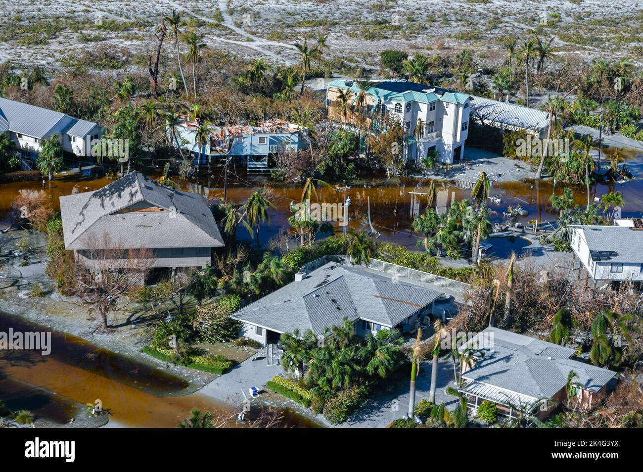Sanibel Island, United States. 01st Oct, 2022. Aerial views of the ...