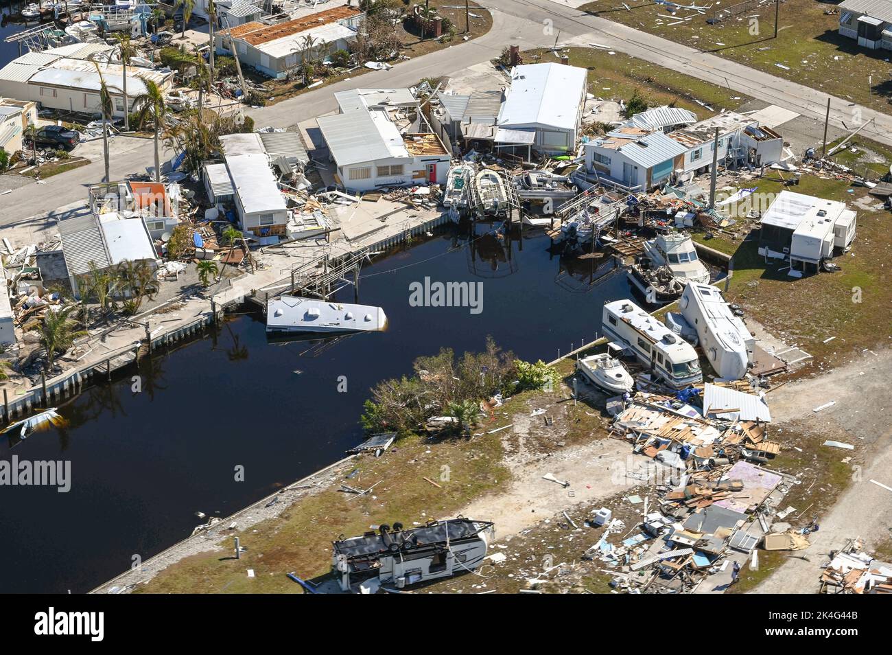 Sanibel Island, United States. 01st Oct, 2022. Aerial views of the ...