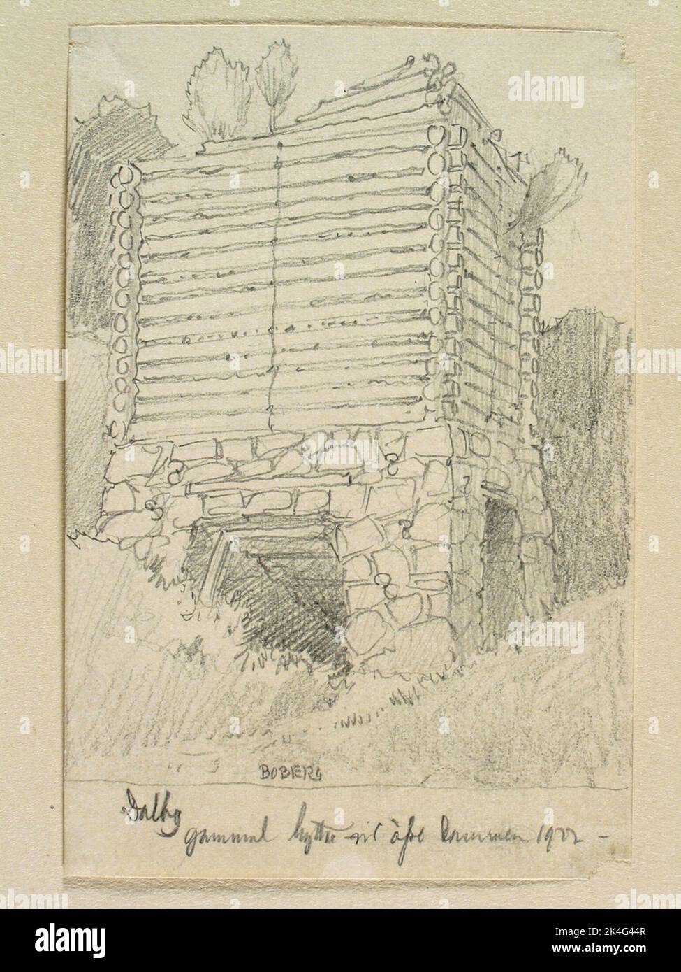 Drawing by Ferdinand Boberg. Närke, Sundbo hd., Hammars sn., Dalby ...