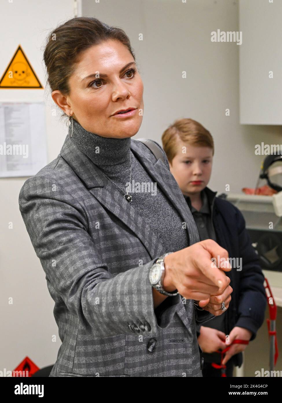 Crown Princess Victoria during the visit to the county museum in Kalmar ...