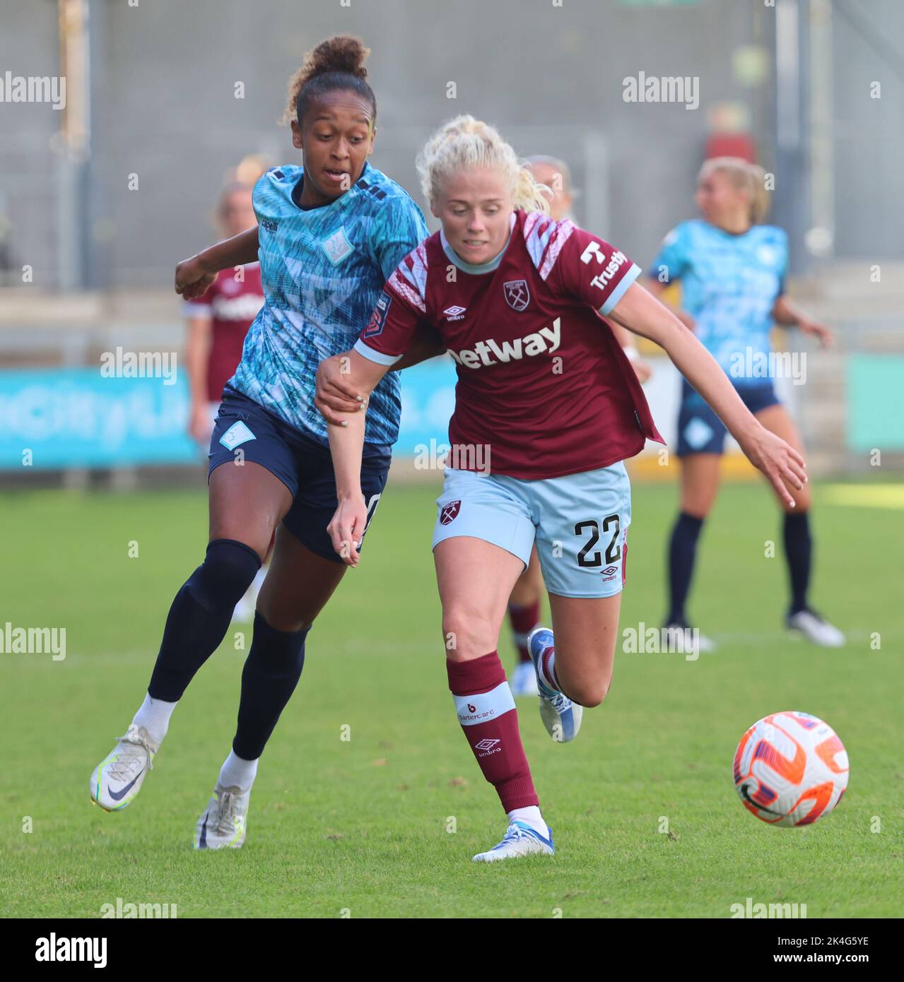 DARTFORD ENGLAND - OCTOBER 02 : Grace Fisk of West Ham United WFC holds ...