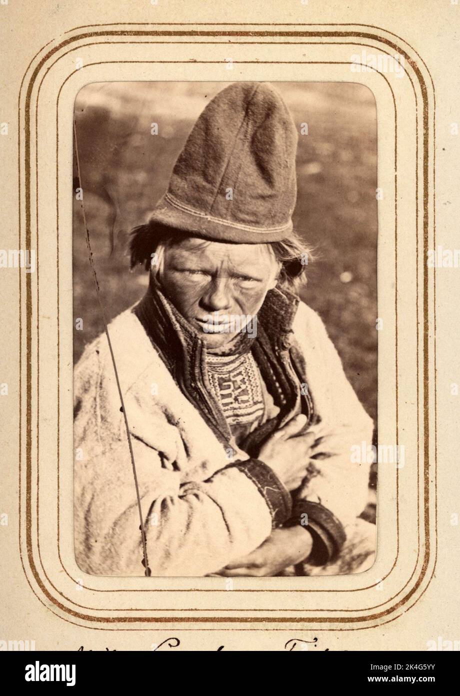 Portrait of Nils Persson dropped, Arjeplog. From Lotten von Düben's ...